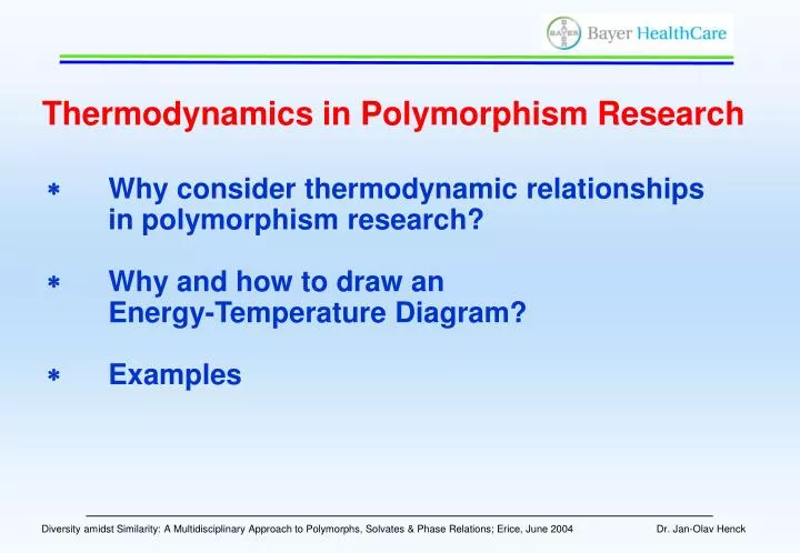 PPT - Thermodynamics in Polymorphism Research PowerPoint Presentation ...