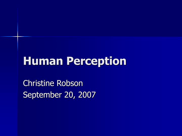 PPT - Human Perception PowerPoint Presentation, free download - ID:1017410