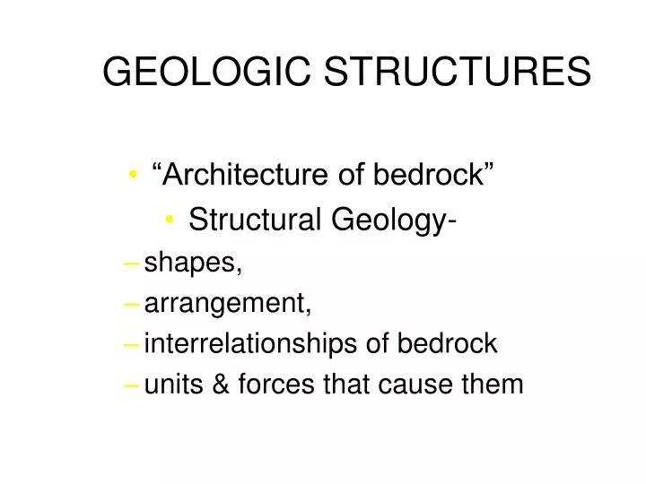 PPT - GEOLOGIC STRUCTURES PowerPoint Presentation, free download - ID ...