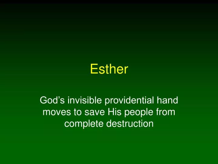 PPT - Esther PowerPoint Presentation, free download - ID:1017999