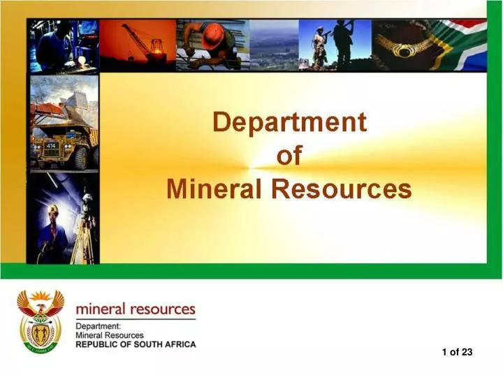 PPT - The Department of Mineral Resources has: PowerPoint Presentation ...
