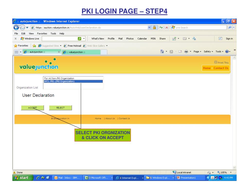 PPT - PKI LOGIN PAGE - STEP1 PowerPoint Presentation, free download ...