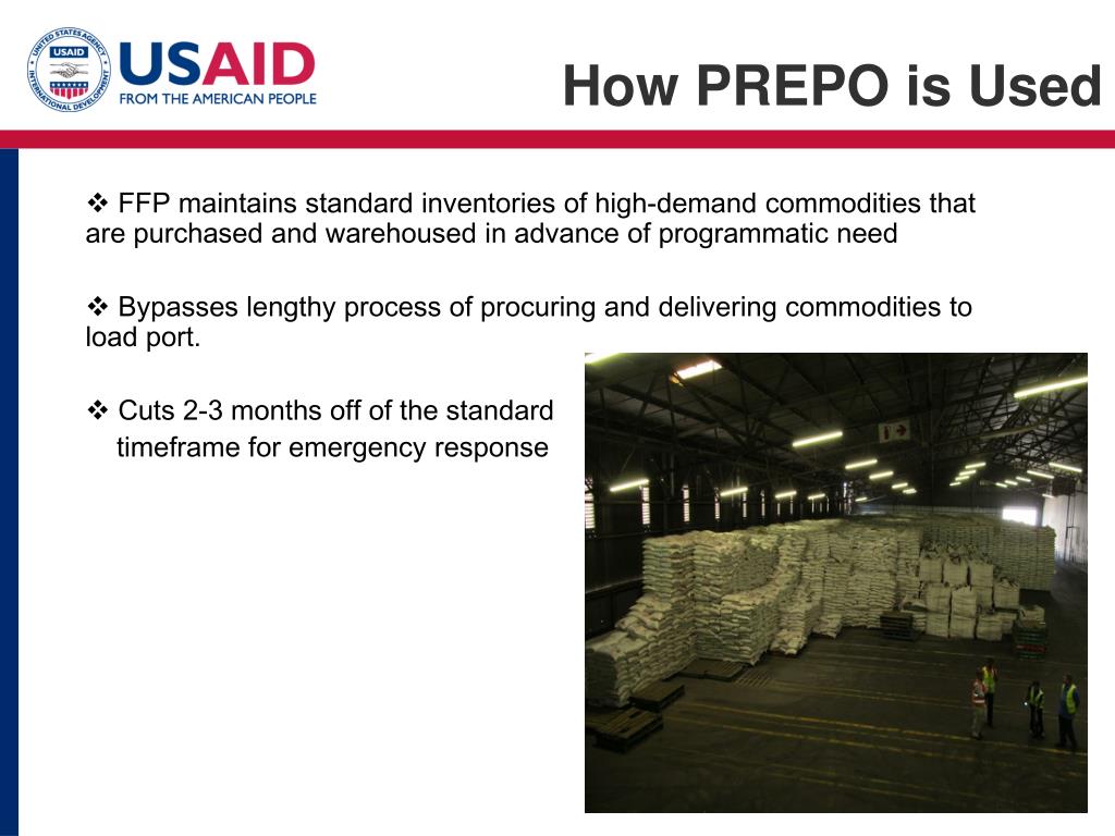 PPT - USAID In-Kind Food Aid Prepositioning Rachel Vas, Program ...