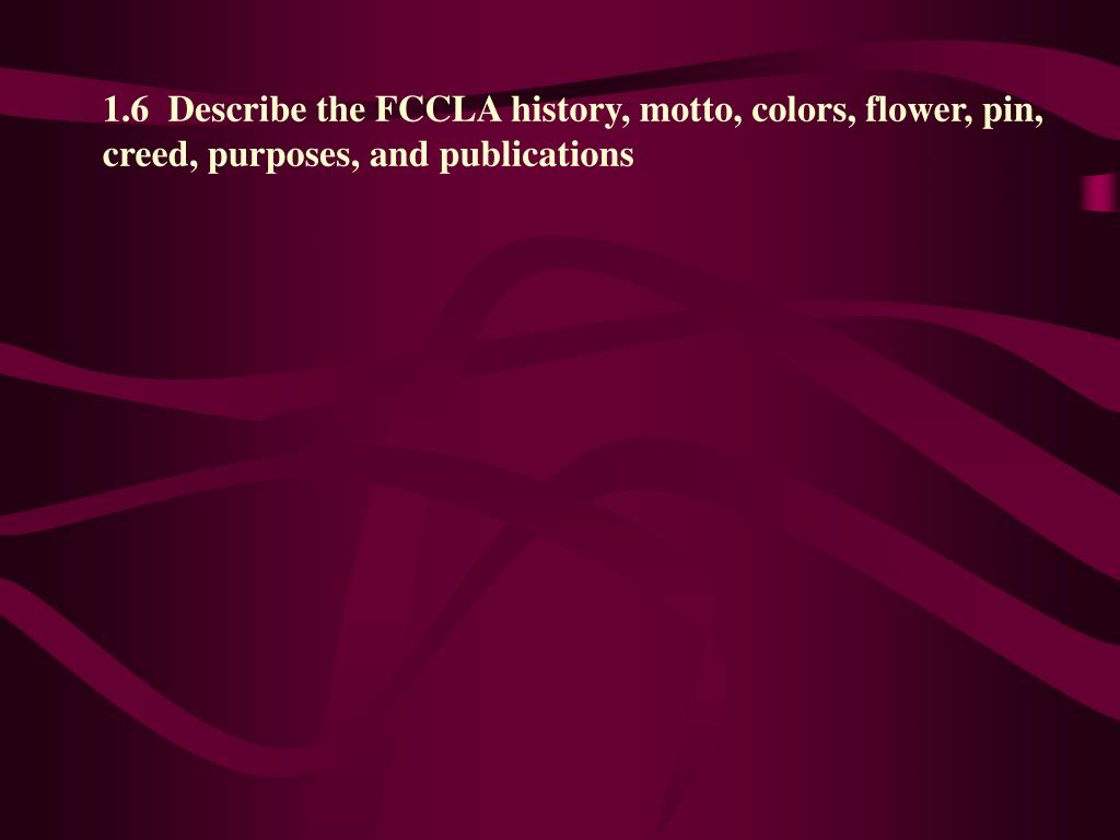 PPT - Unit 1: Family, Career and Community Leaders of America 5 class ...