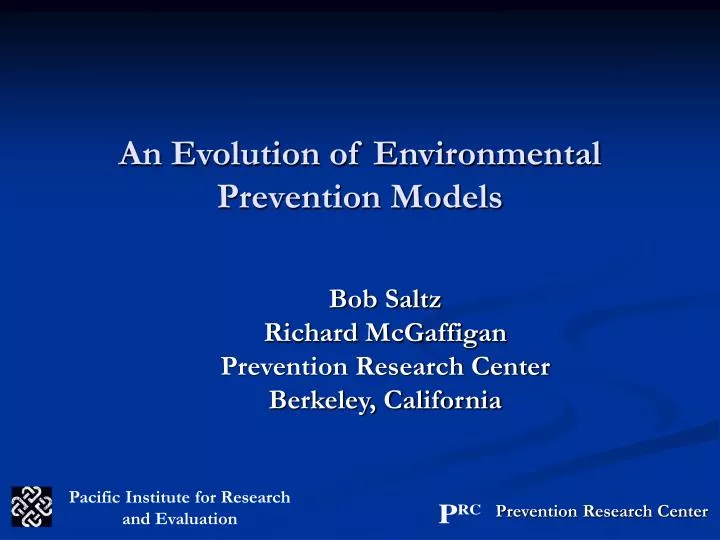 PPT - An Evolution of Environmental Prevention Models PowerPoint ...
