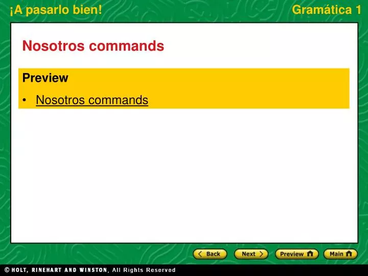PPT - Nosotros commands PowerPoint Presentation, free download - ID:1018846