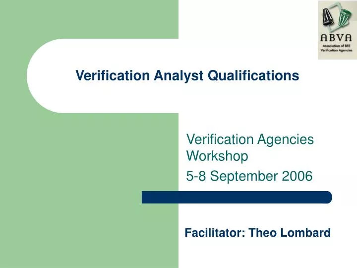 PPT - Verification Analyst Qualifications PowerPoint Presentation, free ...