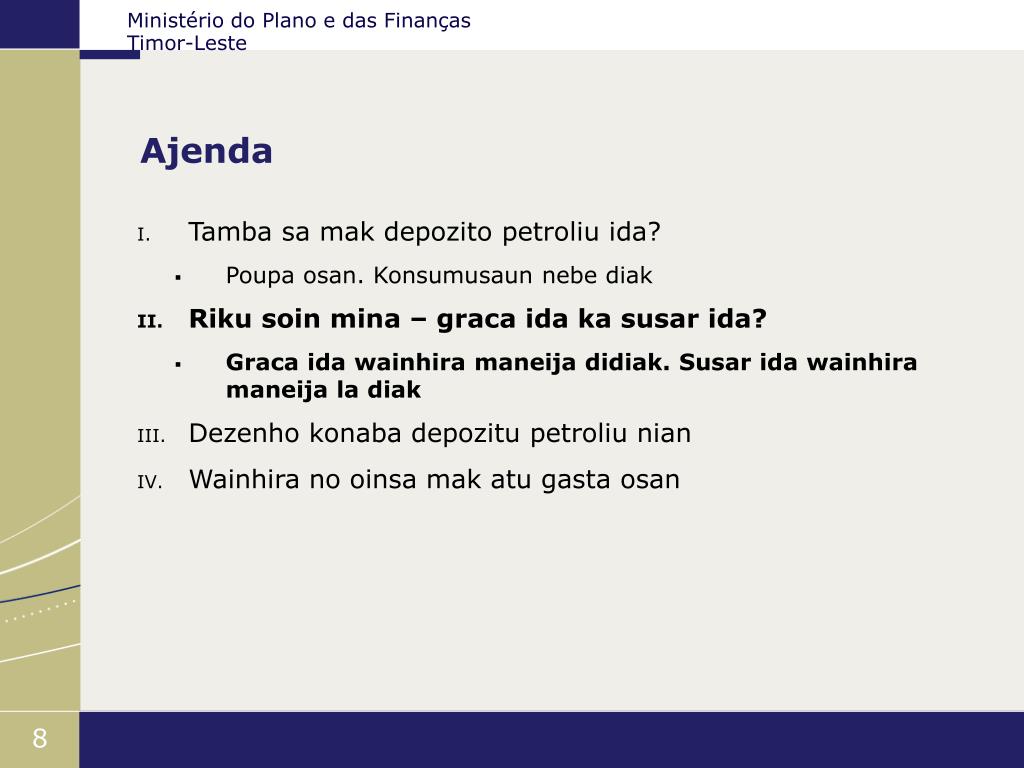 PPT - Hari Fundu Mina-rai ida ba Timor-Leste PowerPoint Presentation ...
