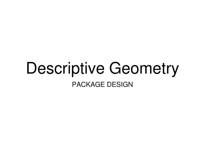PPT - Descriptive Geometry PowerPoint Presentation, free download - ID ...