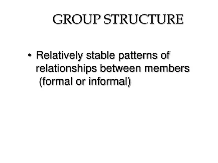PPT - GROUP STRUCTURE PowerPoint Presentation, free download - ID:1020563