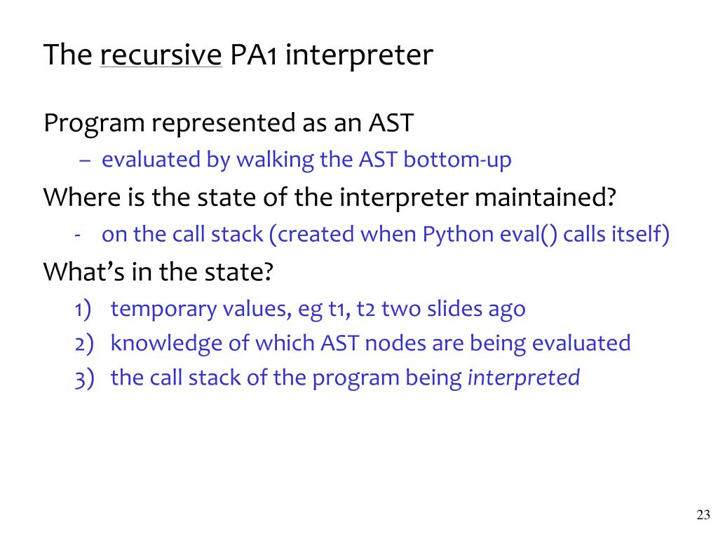 Ppt Lecture 5 Implementing Coroutines Compile Ast To Bytecode Bytecode Interpreter Powerpoint 5006
