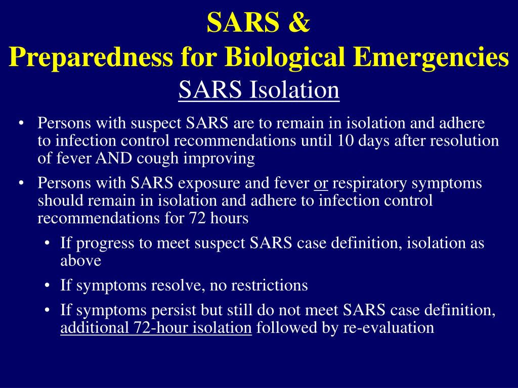 PPT - Severe Acute Respiratory Syndrome (SARS) and Preparedness for ...