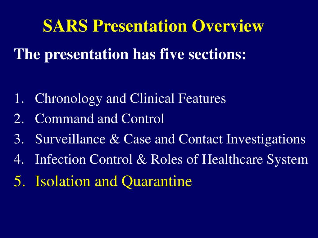 PPT - Severe Acute Respiratory Syndrome (SARS) and Preparedness for ...