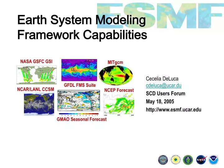 PPT - Earth System Modeling Framework Capabilities PowerPoint ...