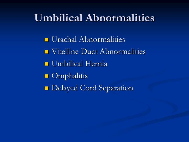 PPT - Pediatric Umbilical Abnormalities PowerPoint Presentation - ID ...
