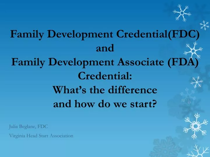 PPT - Family Development Credential(FDC) and Family Development ...