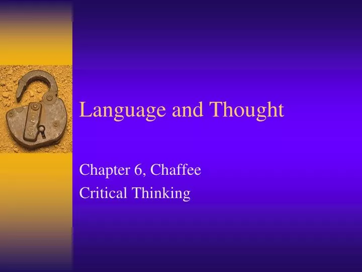 PPT - Language and Thought PowerPoint Presentation, free download - ID ...