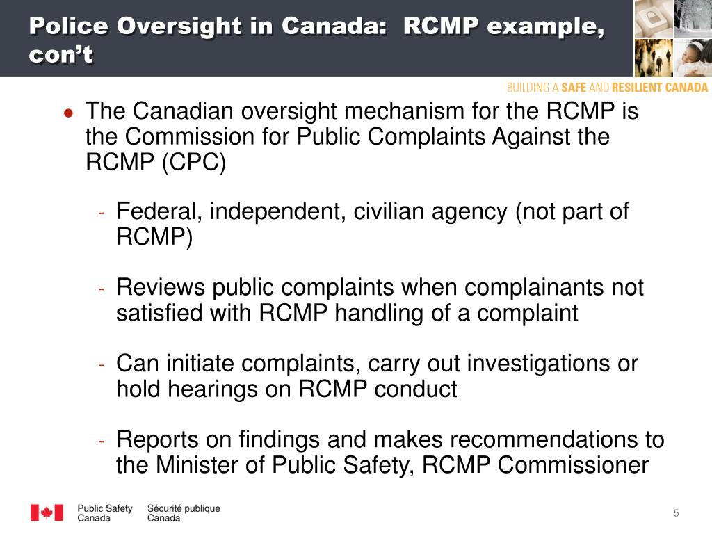 PPT - Police Oversight and the Bolstering of Public Trust Canadian ...