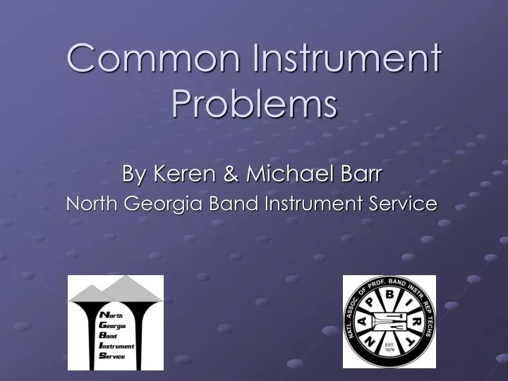 PPT - Common Instrument Problems PowerPoint Presentation, free download ...