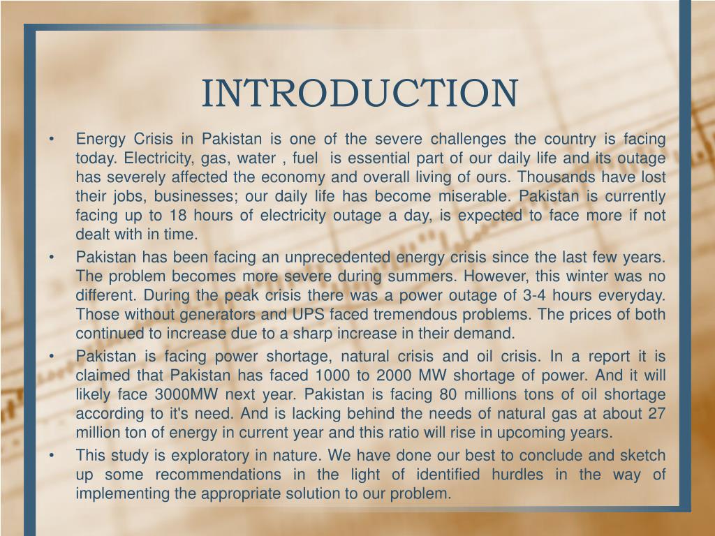 PPT - Energy Crisis In Pakistan PowerPoint Presentation, free download ...