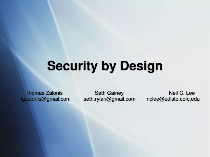 PPT - Security by Design PowerPoint Presentation, free download - ID ...