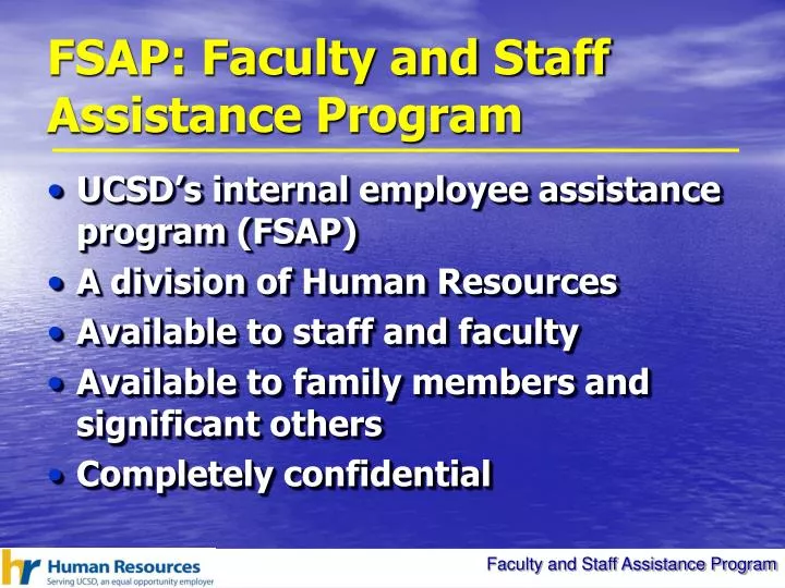 PPT - FSAP: Faculty and Staff Assistance Program PowerPoint ...