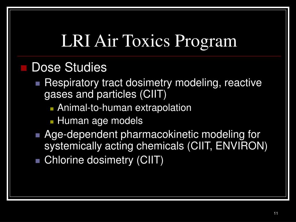 PPT - Air Toxics Exposure: Relevance to Risk Assessment PowerPoint ...