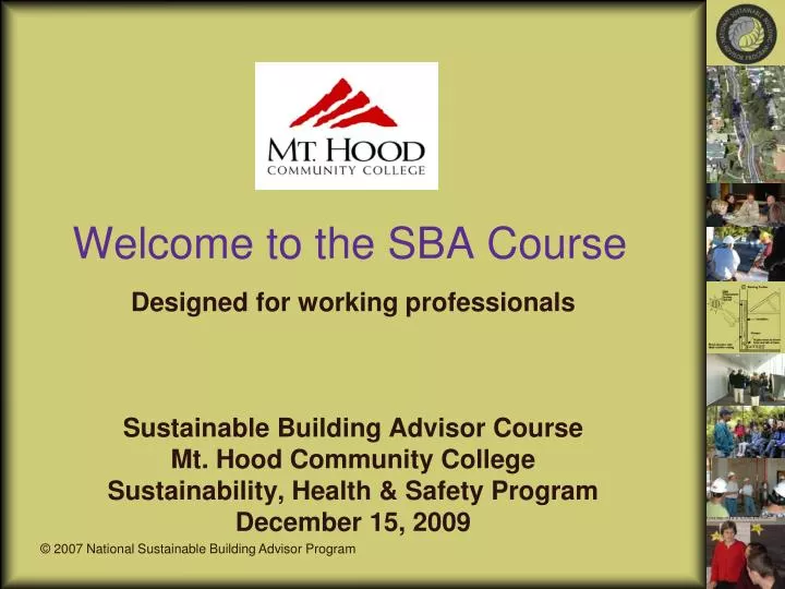 PPT - Welcome to the SBA Course PowerPoint Presentation, free download ...