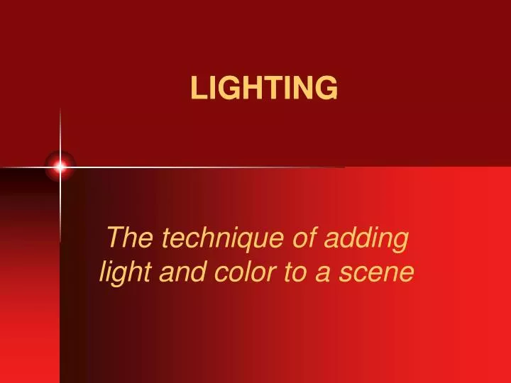 PPT - LIGHTING PowerPoint Presentation, free download - ID:1027424