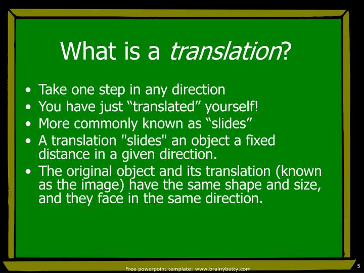 PPT - Transformations! Translations, Reflections, and Rotations (also ...