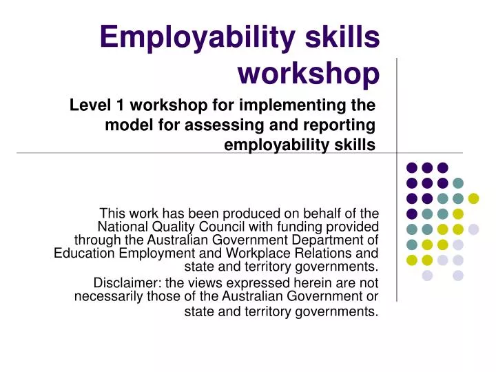 PPT - Employability skills workshop PowerPoint Presentation, free ...