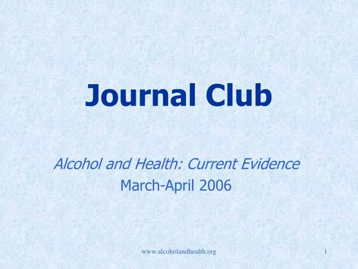 PPT - Journal Club PowerPoint Presentation, free download - ID:1029113