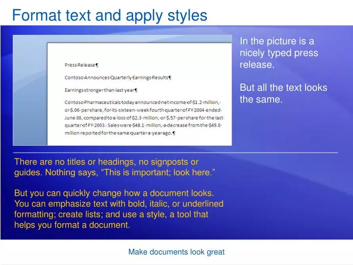 PPT - Format text and apply styles PowerPoint Presentation, free ...