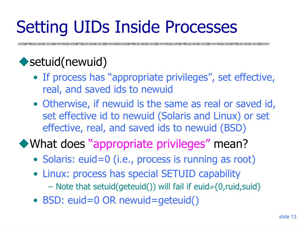Ppt Unix Security Setuid And Chroot Static Security Analysis With Mops Powerpoint