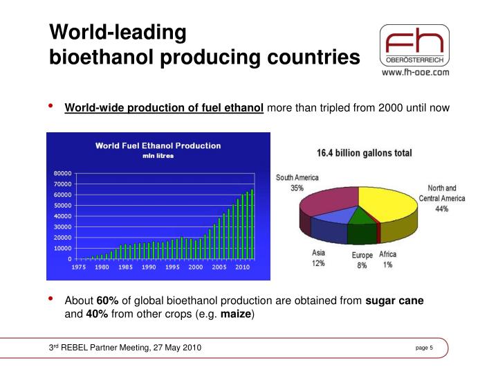 PPT - Bioethanol Production of 1 st and 2 nd Generation PowerPoint ...