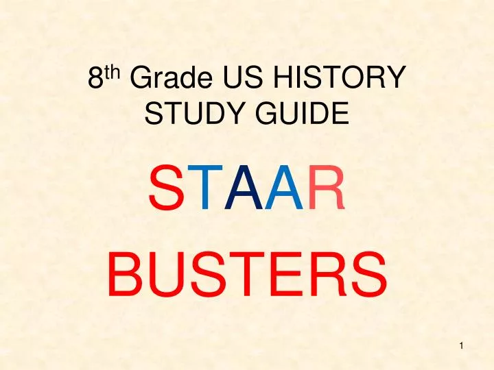 PPT - 8 th Grade US HISTORY STUDY GUIDE PowerPoint Presentation, free ...