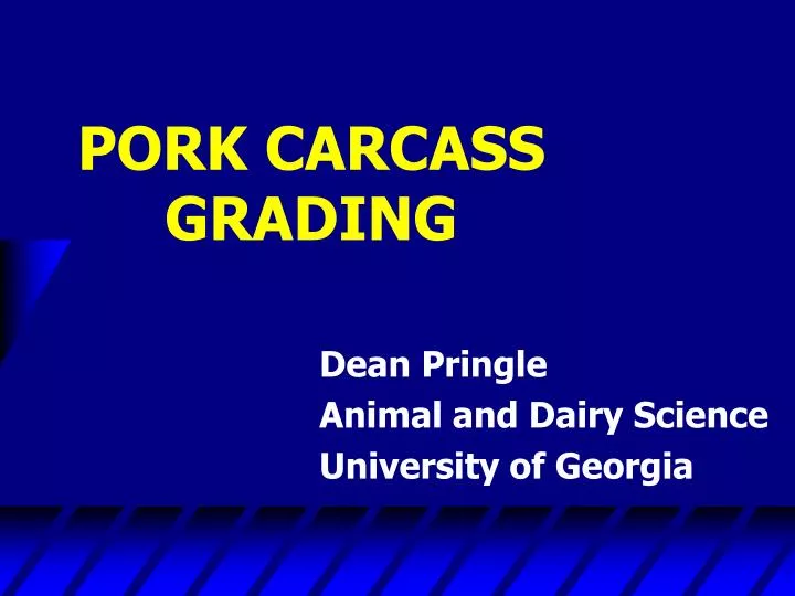 PPT - PORK CARCASS GRADING PowerPoint Presentation, free download - ID ...