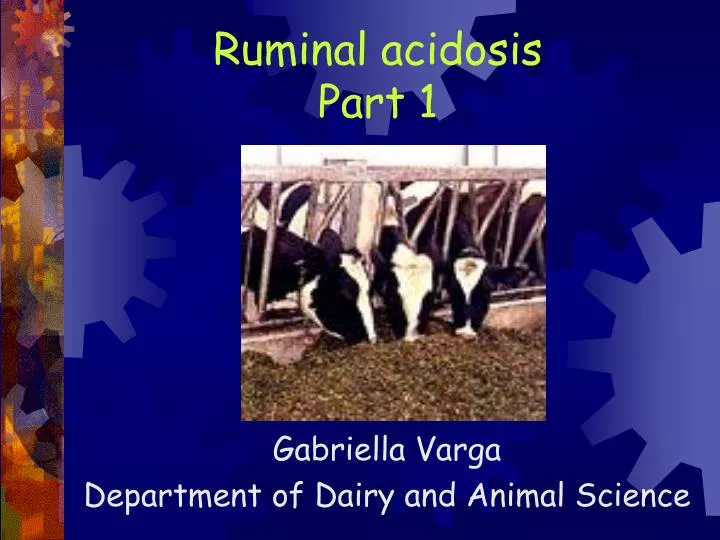 PPT - Ruminal acidosis Part 1 PowerPoint Presentation, free download ...