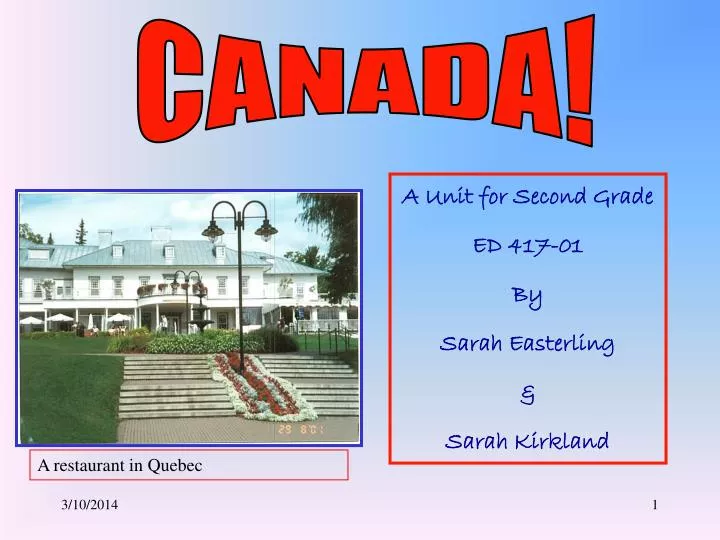 PPT - CANADA! PowerPoint Presentation, free download - ID:103375