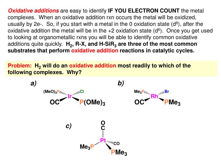 PPT - Oxidative Addition/Reductive Elimination PowerPoint Presentation ...