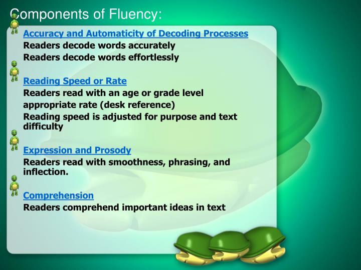 PPT - Fluency PowerPoint Presentation - ID:1034679