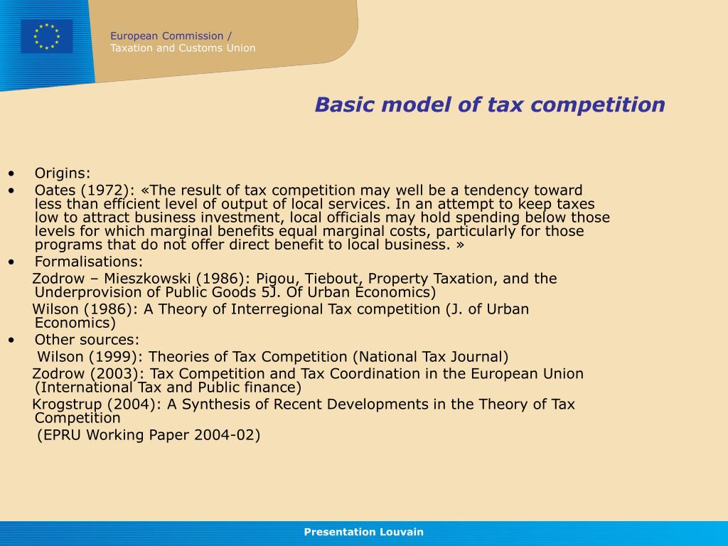PPT - TAX COMPETITION IN THE EU LOUVAIN, 30 March 2007 PowerPoint ...