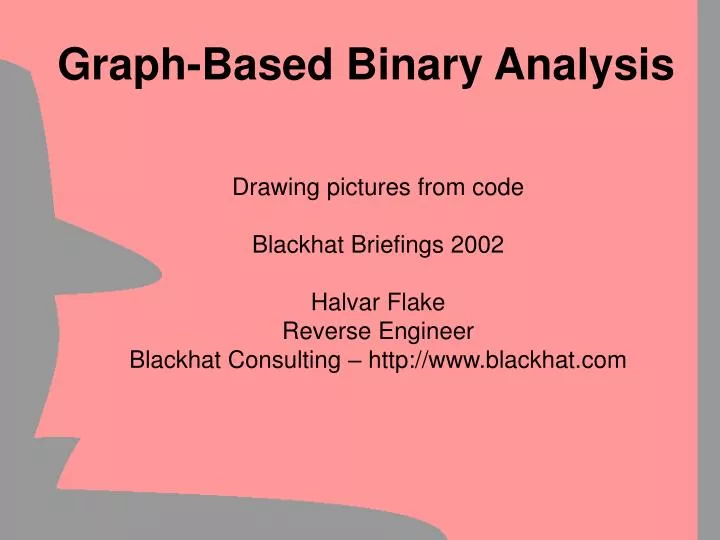 PPT - Graph-Based Binary Analysis PowerPoint Presentation, free ...