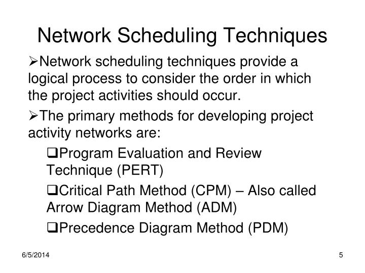 PPT - NETWORK SCHEDULING TECHNIQUES PowerPoint Presentation - ID:1038914