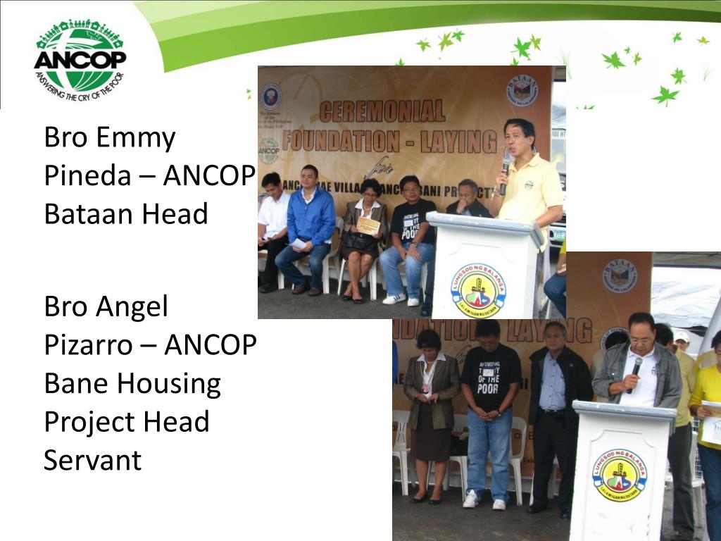 PPT - Ceremonial Foundation-Laying September 1, 2011 CFC- ANCOP Bane ...