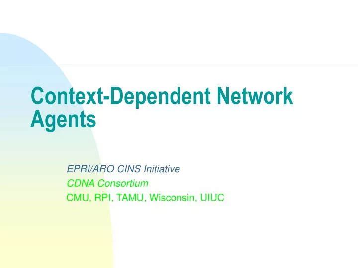 PPT - Context-Dependent Network Agents PowerPoint Presentation, free download - ID:1040193