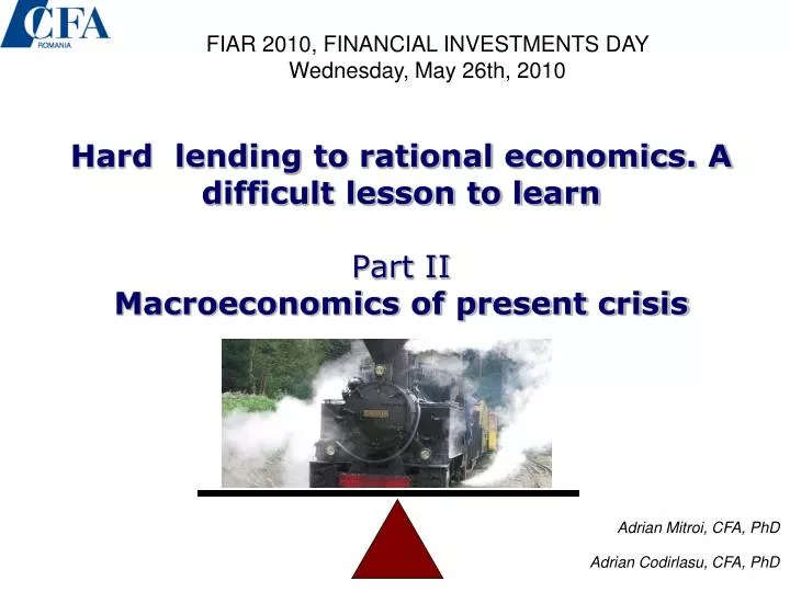PPT - Hard lending to rational economics. A difficult lesson to learn ...