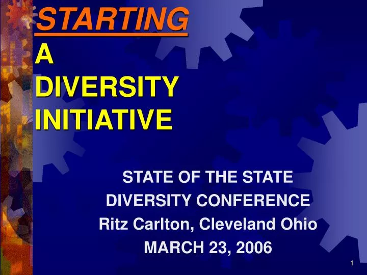 PPT - STARTING A DIVERSITY INITIATIVE PowerPoint Presentation, free ...