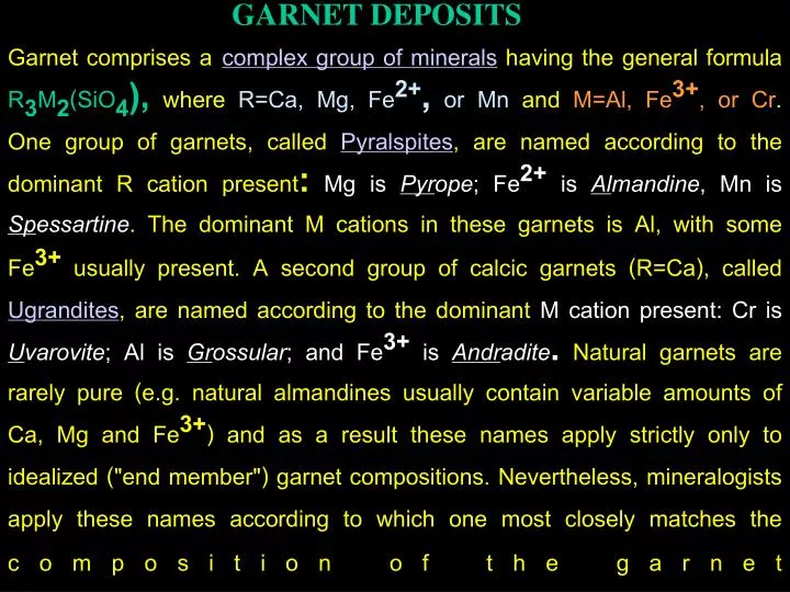 PPT - GARNET DEPOSITS PowerPoint Presentation, free download - ID:1041198