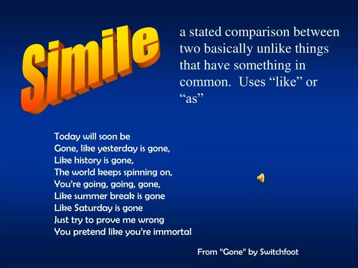 PPT - Simile PowerPoint Presentation, free download - ID:1041404